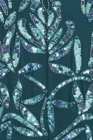 Beryl Deep Teal Sequin Midi Dress – Frock and Frill